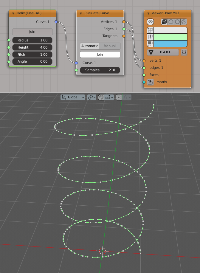 Helix (FreeCAD) — Sverchok 1, 2, 0 documentation