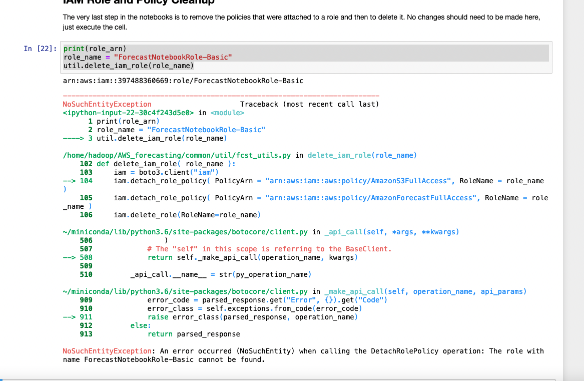 IAM Role and Policy Cleanup Issue · Issue #205 · aws-samples/amazon ...