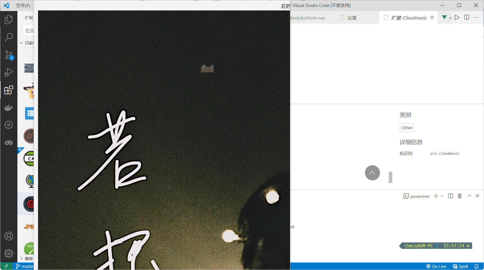 状态栏的专辑图片太大了 · Issue #593 · YXL76/cloudmusic-vscode · GitHub