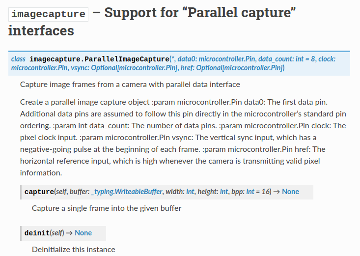 ImageCapture doc is misformatted. · Issue #4896 · adafruit/circuitpython · GitHub