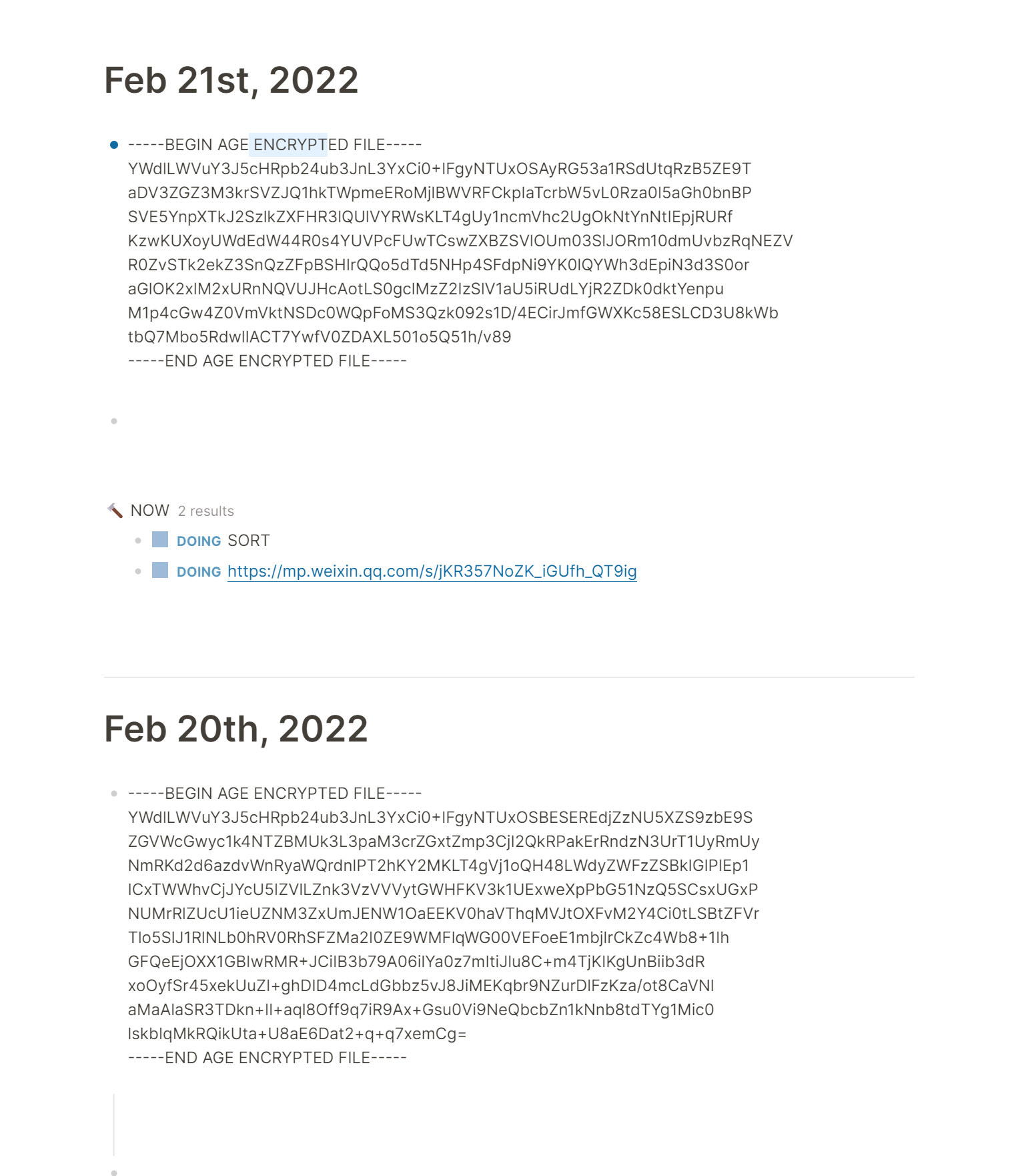 Age Encrypted · Issue 4324 · Logseqlogseq · Github 