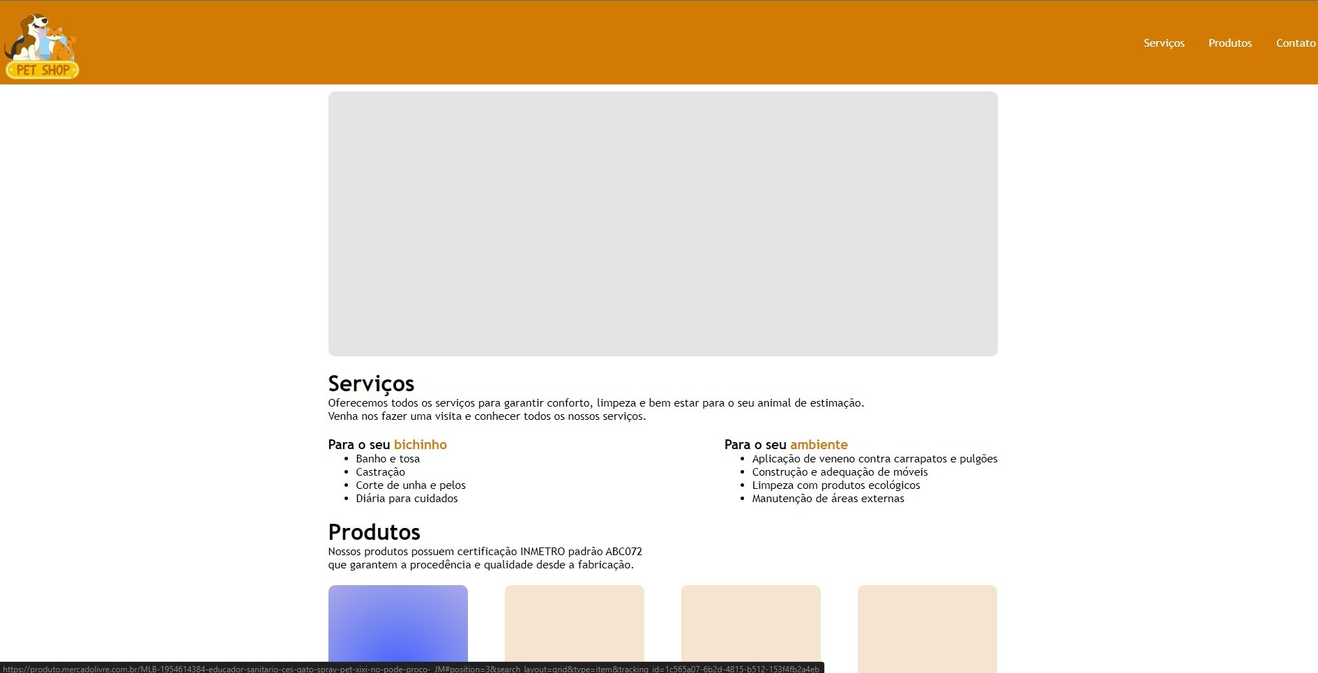 GitHub - Sidnei2018/Petshop: Site fictício de um petshop