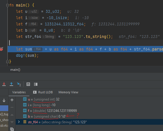 Confusing Display Of Primitive Arithmetic Types At Debugger · Issue 7127 · Intellij Rust