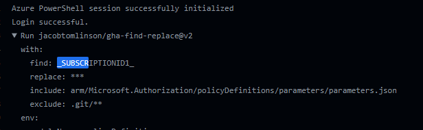 Pipeline: Add logic to replace GUID placeholders (e.g. subId) with ...