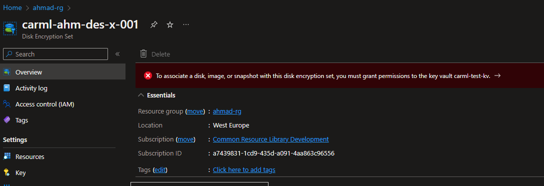 [Feature Request]: The disk encryption set module should also support RBAC when granting the SP ...
