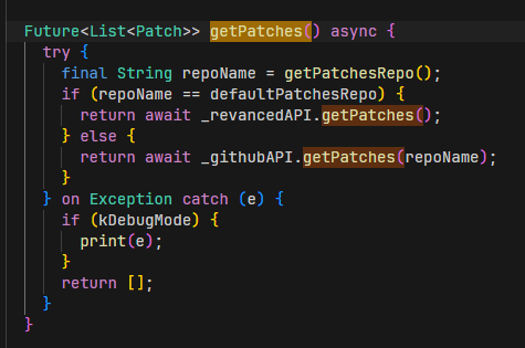 bug: ReVanced Manager uses `patches.json` file from GitHub instead of ...