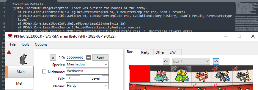 Crash on loading a 32 box save · Issue #3906 · kwsch/PKHeX · GitHub