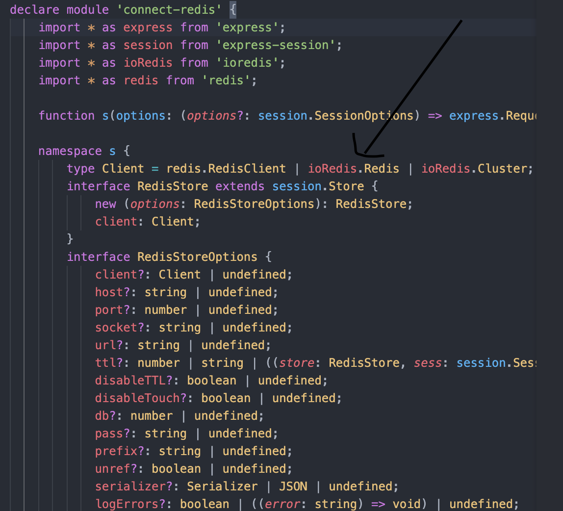 Resolve Ioredis and connect-redis typescript error · Issue #334 · tj/connect-redis · GitHub
