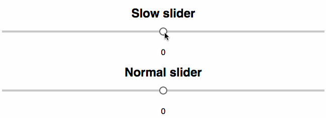 Presence of step prop will slow down reactivity of the Slider component ...