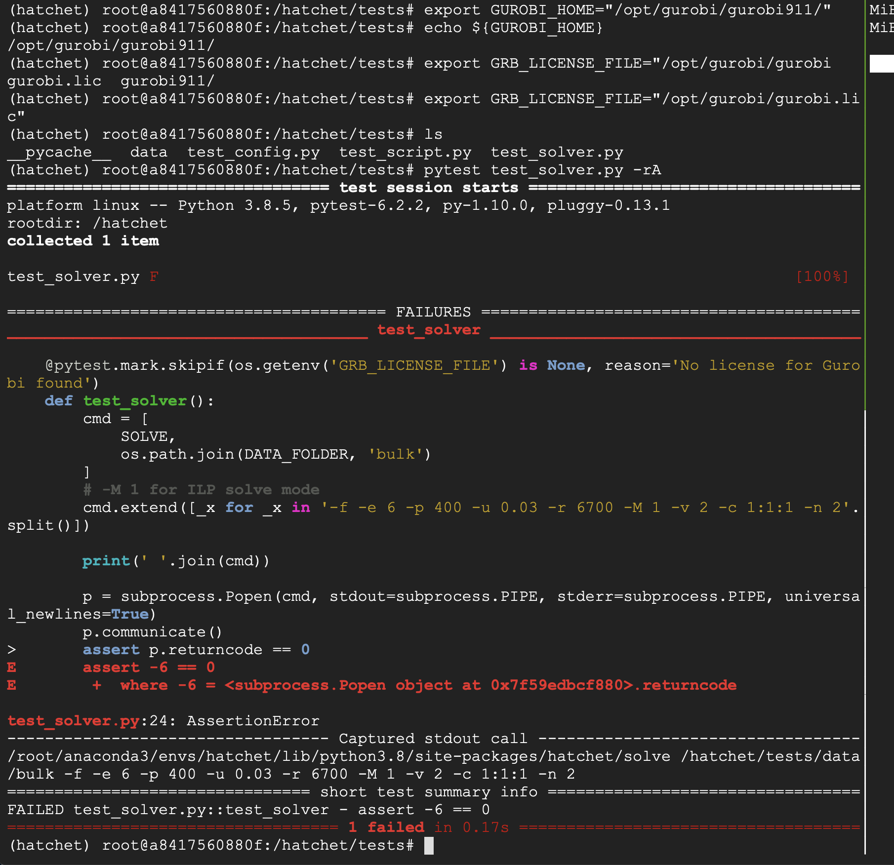 solve steps fails with GRBException · Issue #16 · raphael-group/hatchet · GitHub