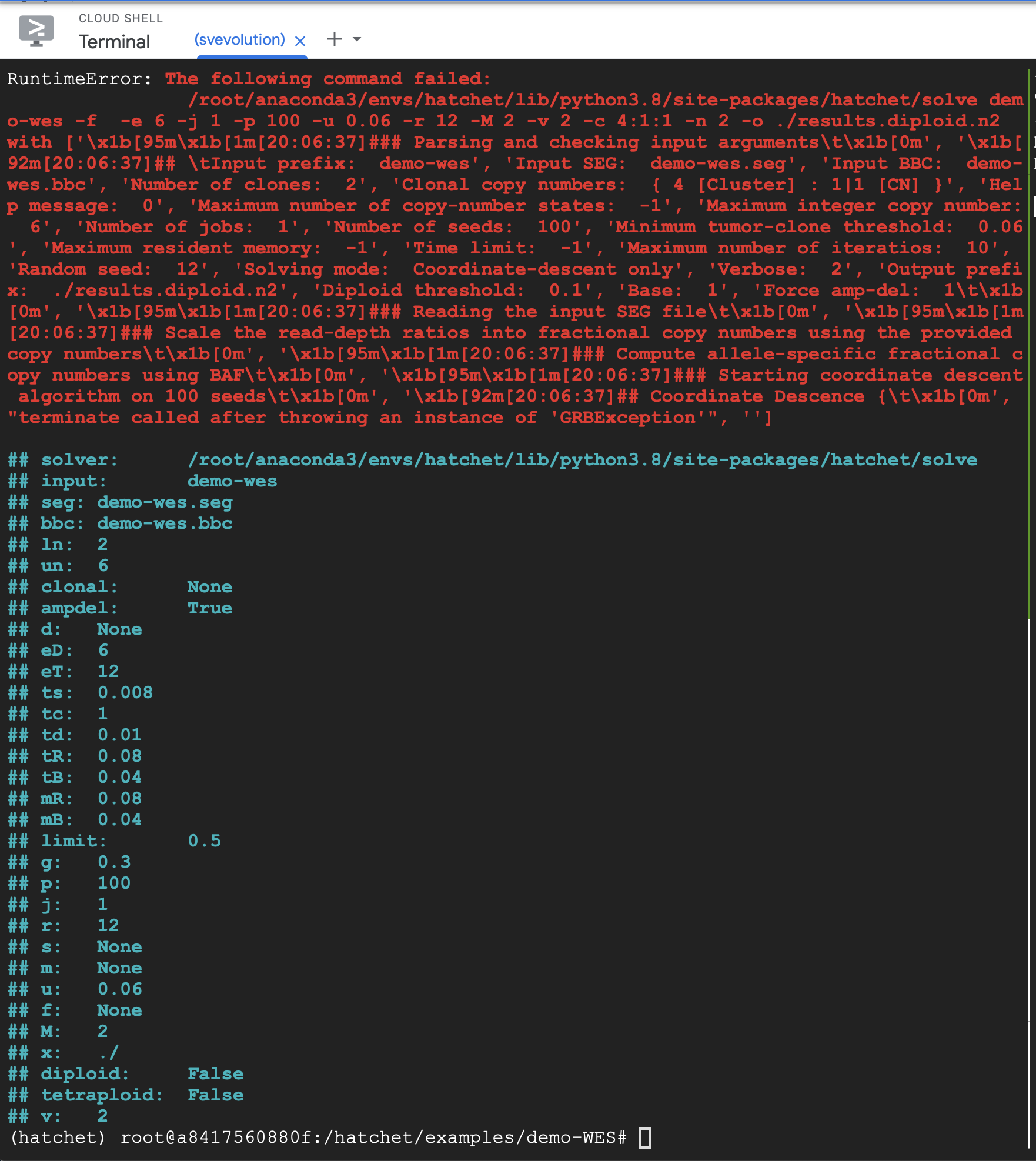 solve steps fails with GRBException · Issue #16 · raphael-group/hatchet · GitHub