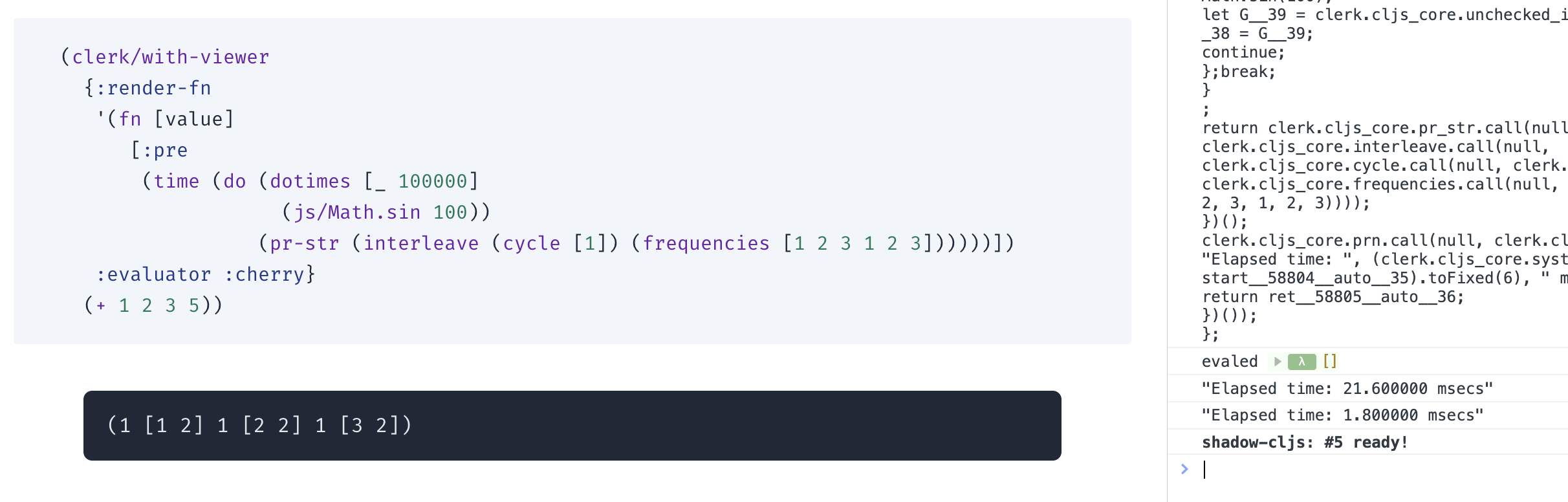 Enable cherry as alternative evaluator in addition to SCI · Issue #441 · nextjournal/clerk · GitHub
