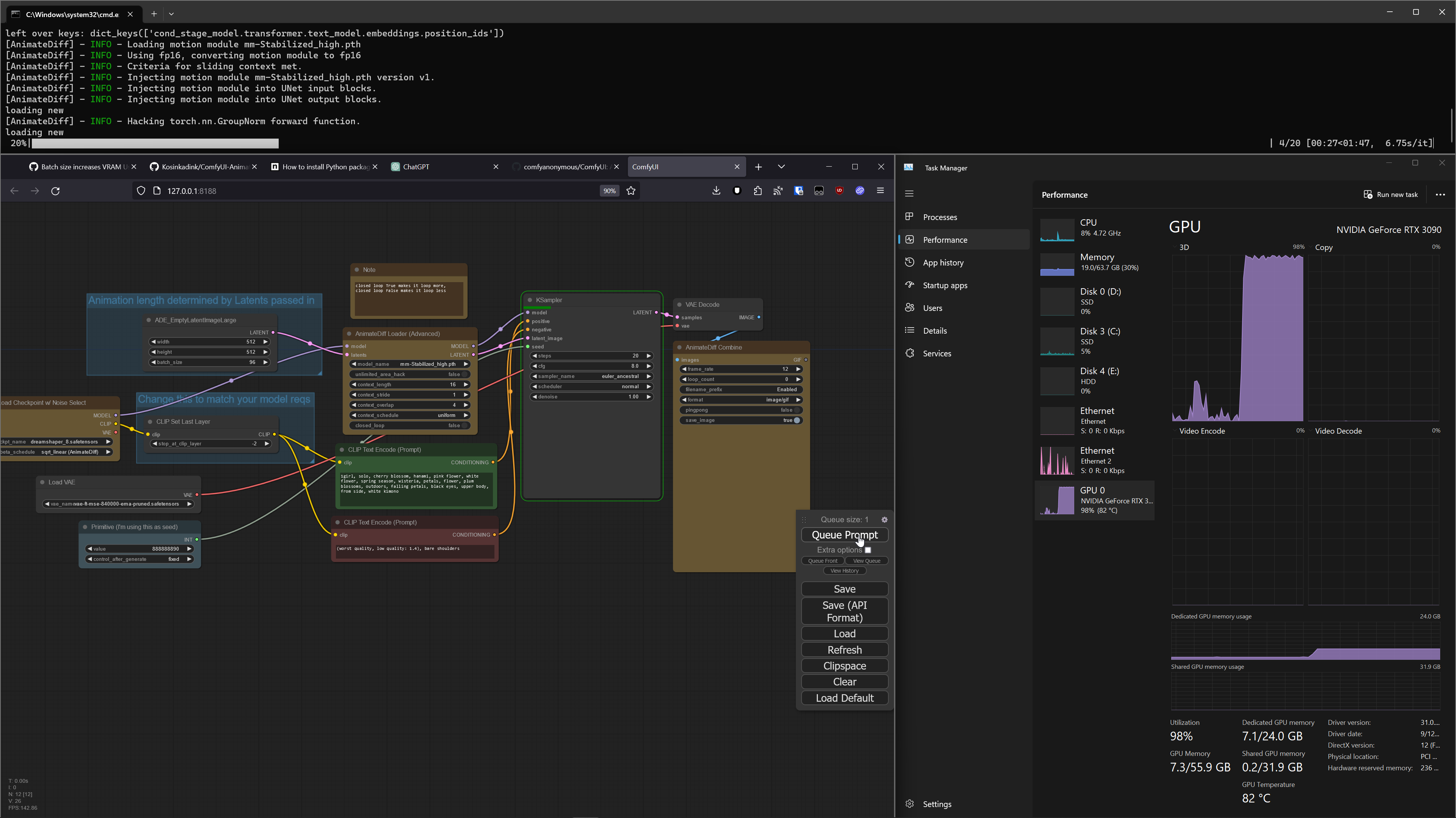 Batch size increases VRAM Usage (24GB+)? · Issue #37 · Kosinkadink/ComfyUI-AnimateDiff-Evolved ...