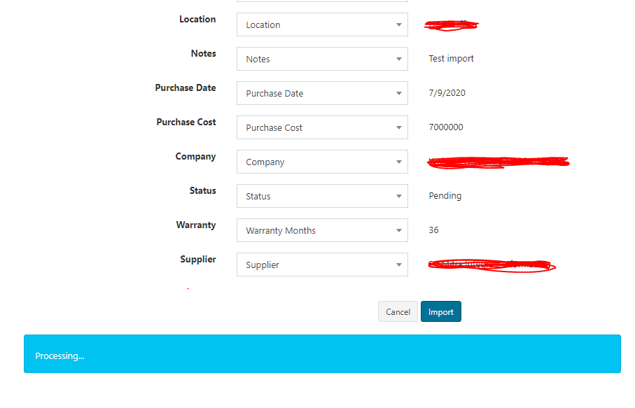 no change occurs when importing assets · Issue #8213 · snipe/snipe-it · GitHub