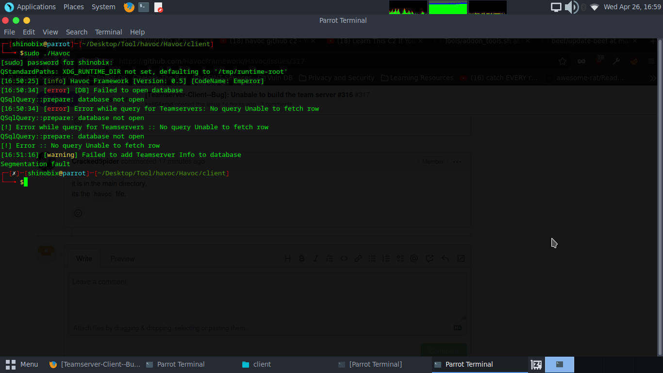 [Teamserver-Client--Bug]: Unabale to build the team server #316 · Issue #317 · HavocFramework ...