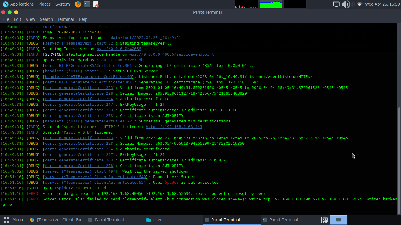 [Teamserver-Client--Bug]: Unabale to build the team server #316 · Issue #317 · HavocFramework ...