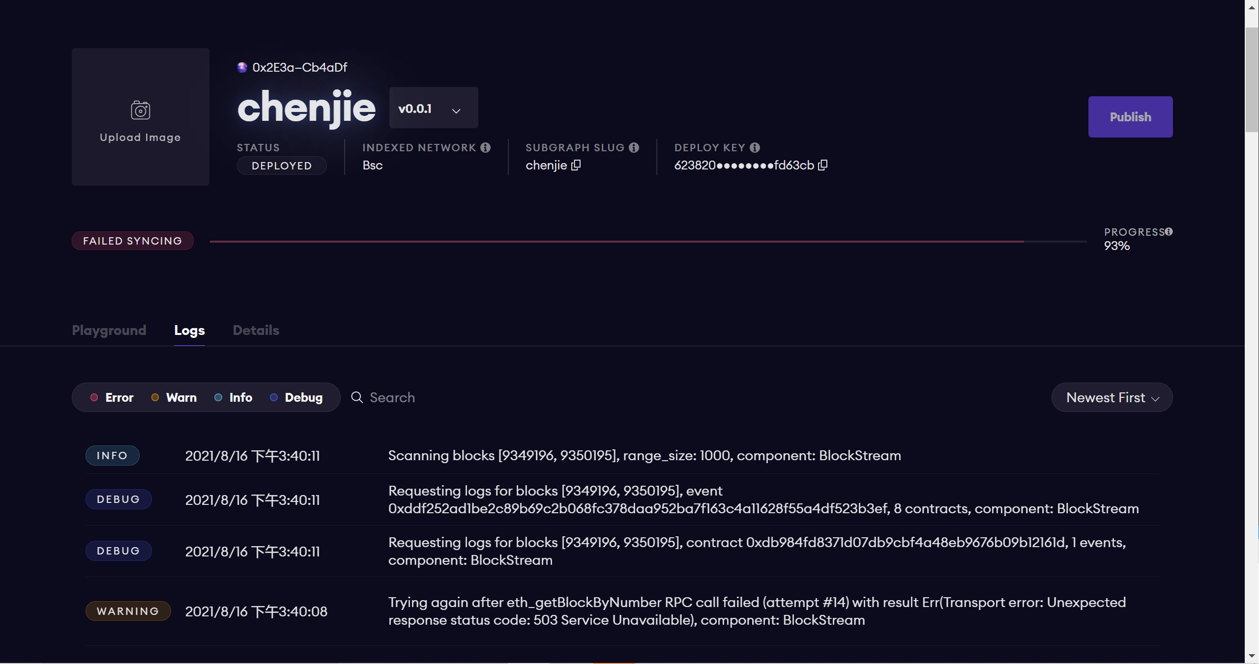 FAILED SYNCING,how to fix · Issue #2706 · graphprotocol/graph-node · GitHub