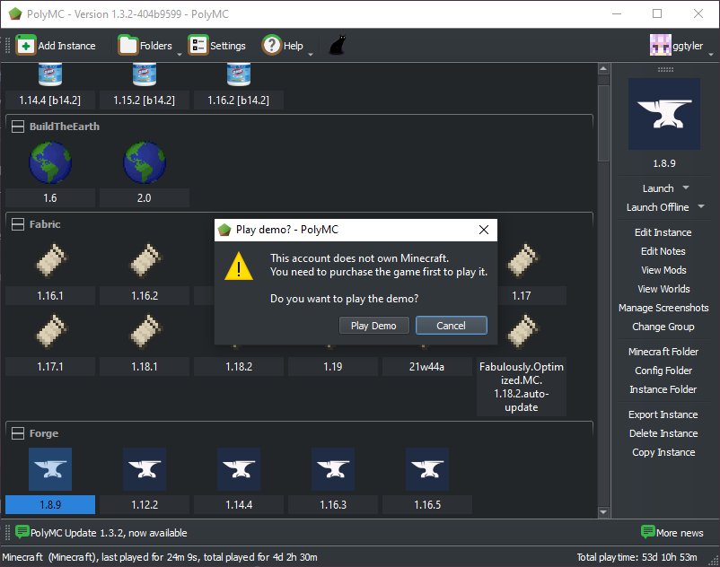 "This account does not own Minecraft" when Microsoft authentication is down · Issue #790 ...