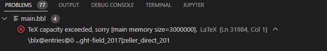 Main memory size · Issue #3873 · James-Yu/LaTeX-Workshop · GitHub