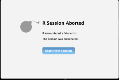 Option to close 'R Session Aborted' window on mac without having to ...