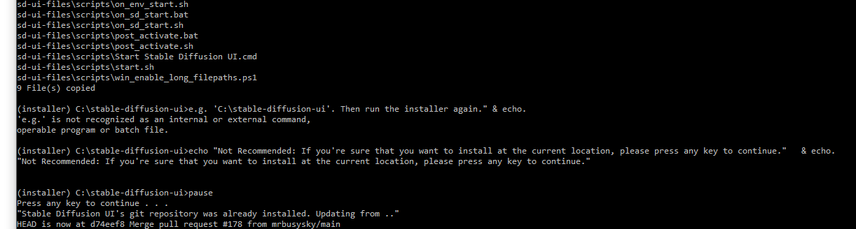 Various weird issues during the Windows installation · Issue #182 · easydiffusion/easydiffusion ...