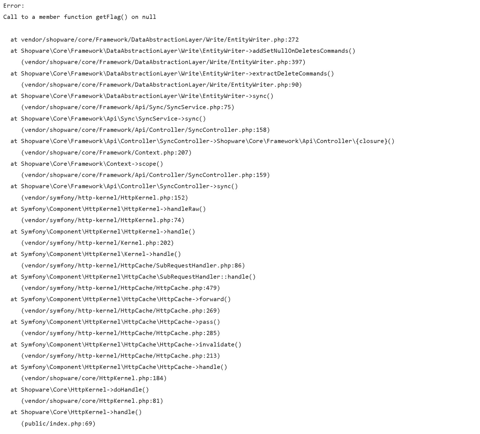 Call to a member function getFlag() on null - 500 Internal Server Error - Delete Cover image ...