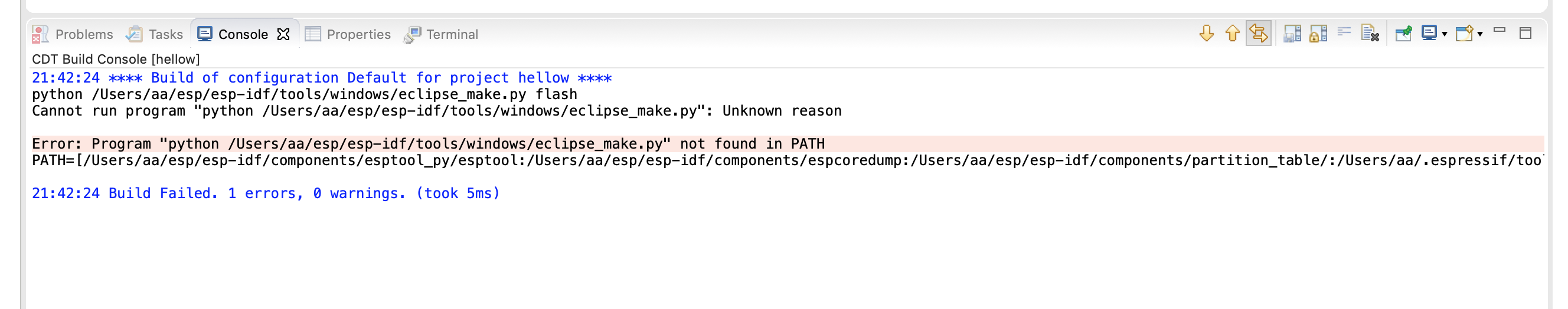 python not found in PATH/ macos (IDFGH-1571) · Issue #3831 · espressif/esp-idf · GitHub