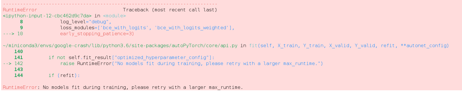 Larger max runtime error · Issue #7 · automl/Auto-PyTorch · GitHub