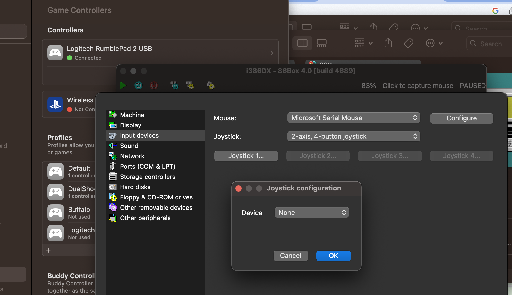 Joystick doesn't appear under Settings > Input Devices > Joystick 1 on macos for ARM (M2 ...