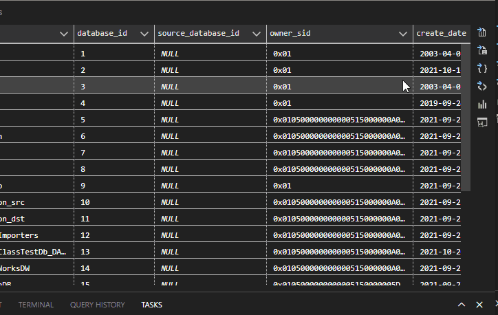 Query results grid scrollbar is extra long · Issue #17415 · microsoft/azuredatastudio · GitHub