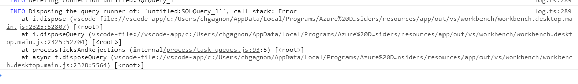 Error thrown when closing untitled query editor with connection · Issue #18067 · microsoft ...