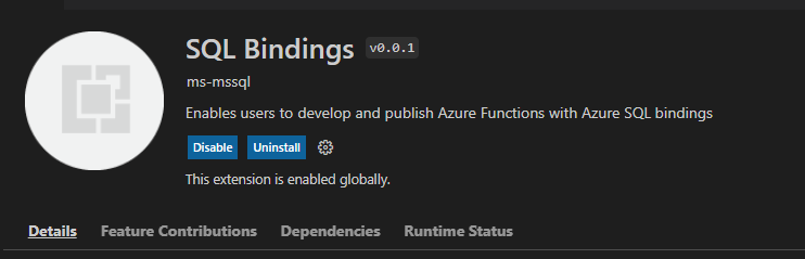 SQL Bindings extension missing icon · Issue #18924 · microsoft/azuredatastudio · GitHub