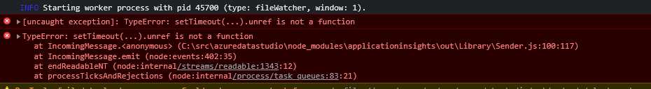 Errors in shared process on startup · Issue #20893 · microsoft/azuredatastudio · GitHub