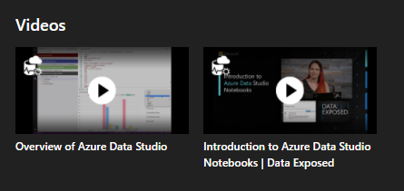 Welcome page video images aren't showing · Issue #20978 · microsoft/azuredatastudio · GitHub