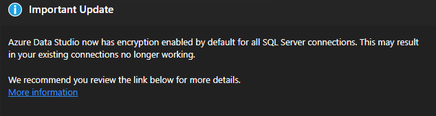 Encryption update notification should have different wording when there ...