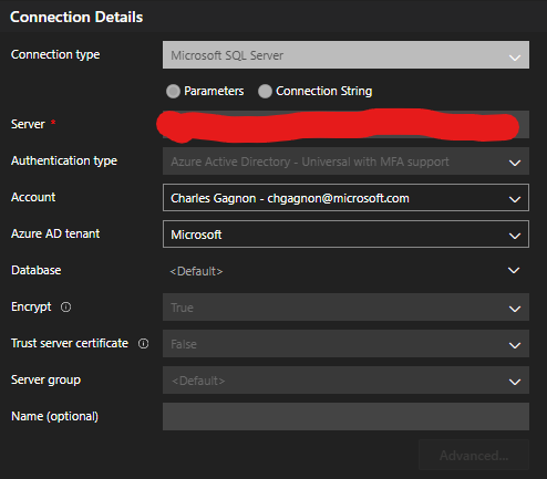 Azure settings in Connection Dialog not disabled during connect · Issue #21743 · microsoft ...