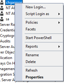User Management Properties menu item should be at bottom of menus ...
