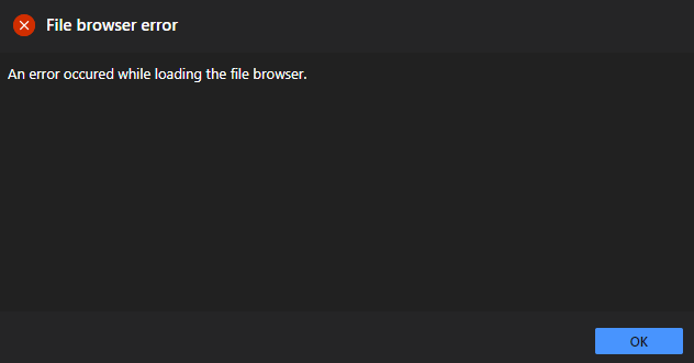 Restore file browser throws error when opened · Issue #23832 · microsoft/azuredatastudio · GitHub