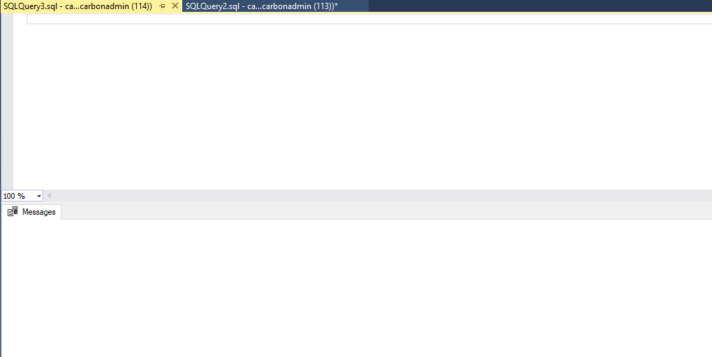 Switching to new query editor doesn't clear results/messages for input ...