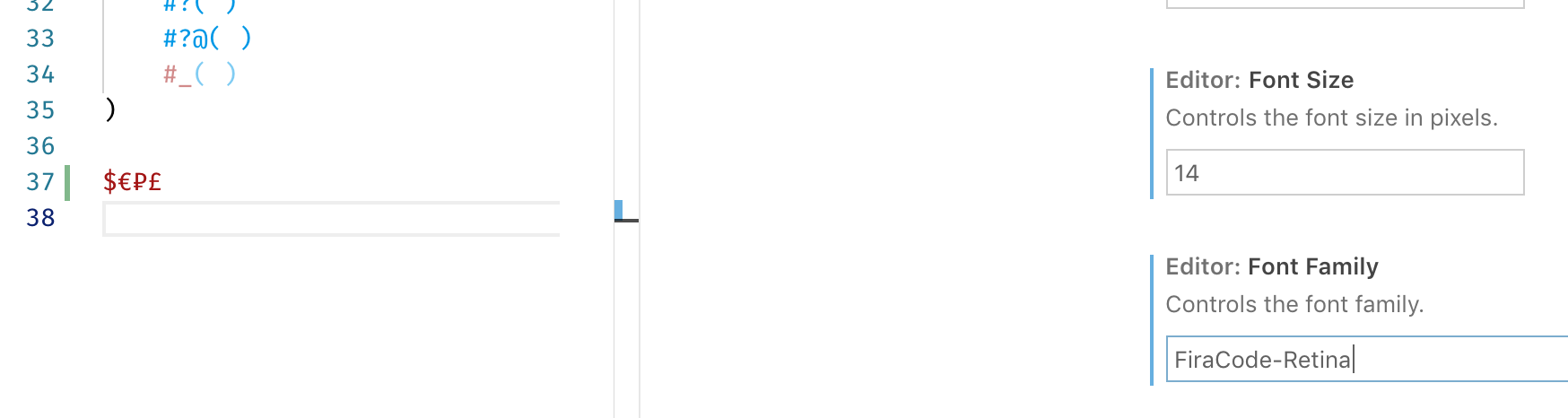 Some symbols are bold with Retina font · Issue #800 · tonsky/FiraCode · GitHub