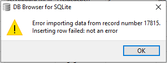 Inserting row failed: not an error · Issue #2015 · sqlitebrowser ...
