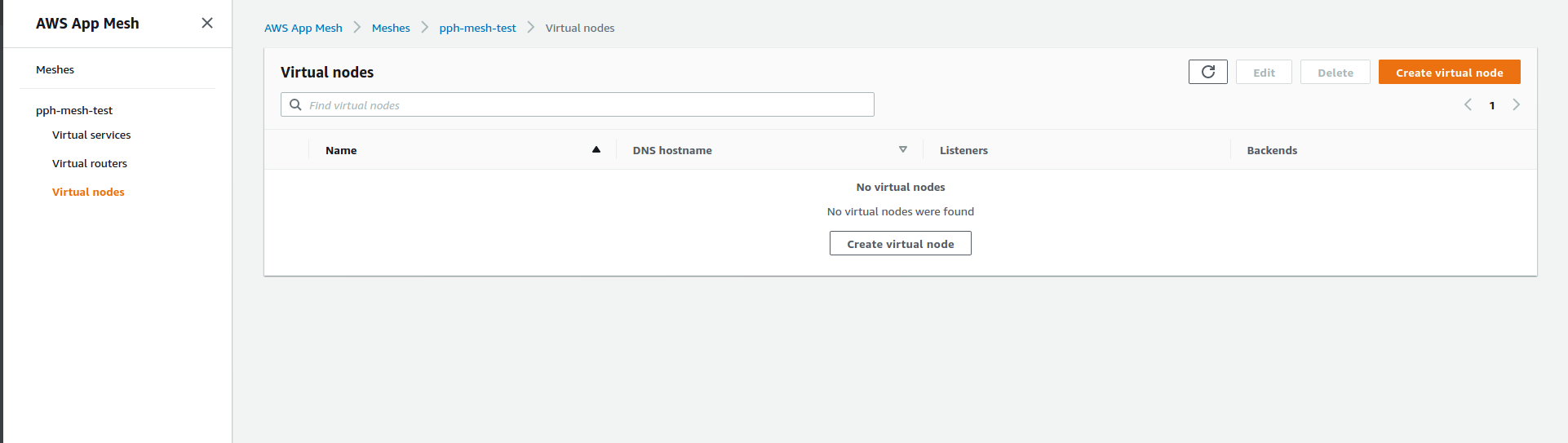 [BUG] Mesh is created but virtual nodes, virtual services and virtual routers cannot be found on ...