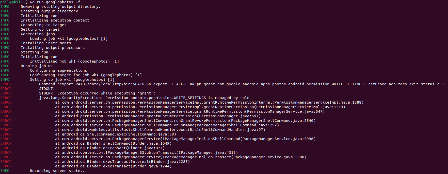 pm grant permission error · Issue #1212 · ARM-software/workload-automation · GitHub