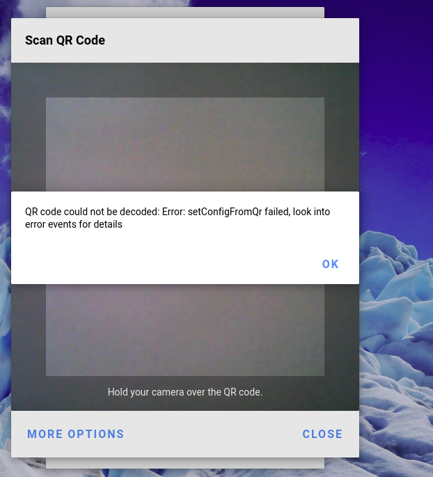 Uninformative error message when burner account qr code fails · Issue #2671 · deltachat ...