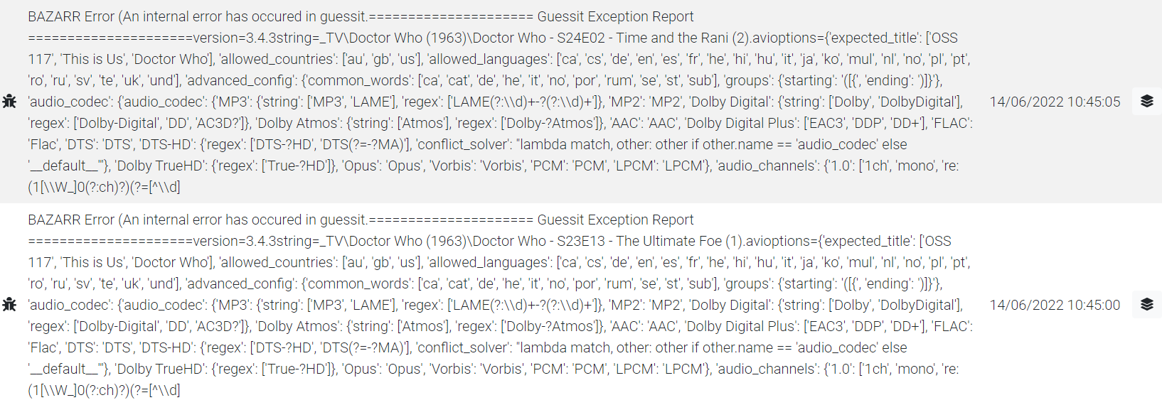 BAZARR Error - An internal error has occured in guessit · Issue #1876 · morpheus65535/bazarr ...
