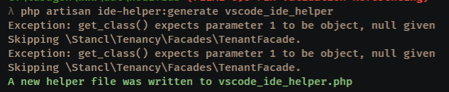 Exception: get_class() expects parameter 1 to be object, null given · Issue #1028 · barryvdh ...