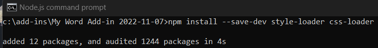 Basic Word add-in 'Hello world': the web app rejects the taskpane.css as having type 'text/html ...