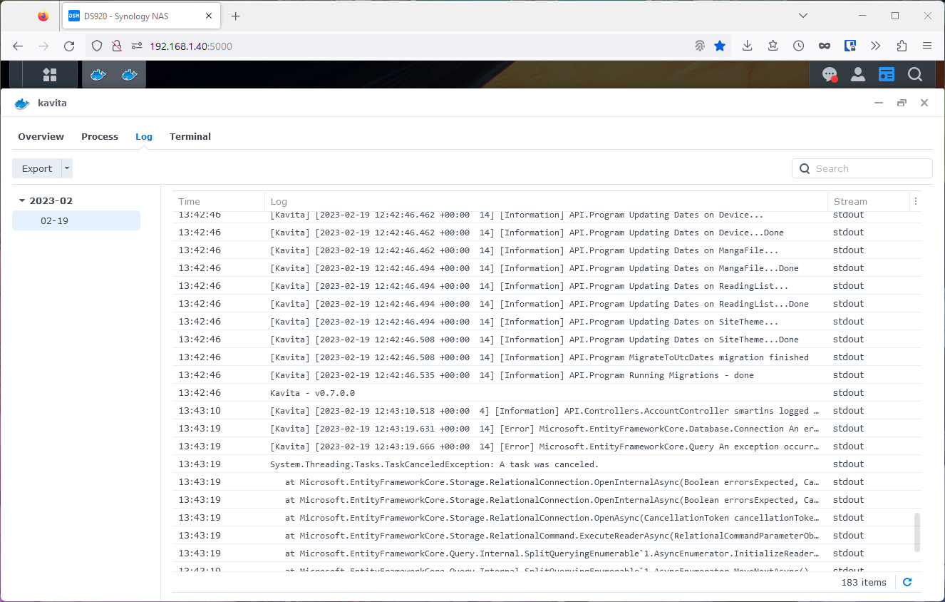 Docker container isn't starting after update · Issue #1806 · Kareadita/Kavita · GitHub