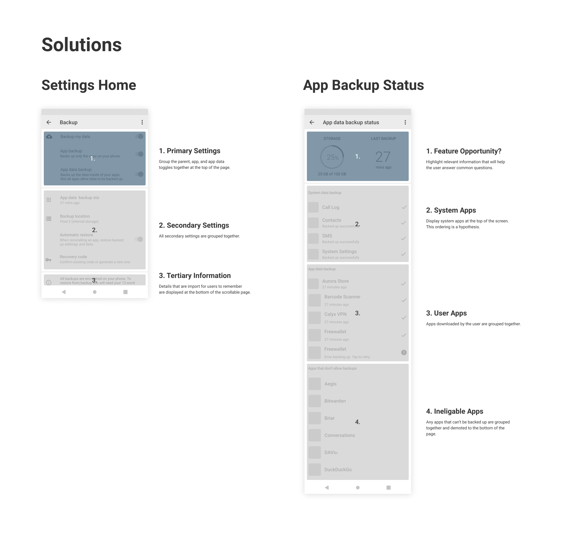 UI Redesign to improve existing and add new features · Issue #117 · seedvault-app/seedvault · GitHub