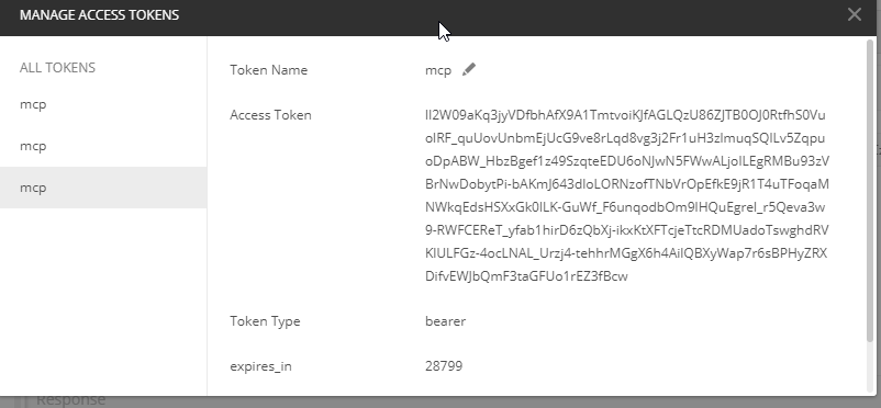 Manage Access Token screen, Use Token button hides · Issue #8067 ...